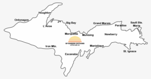 Family-friendly resort with nine cottages in Little Lake, MI